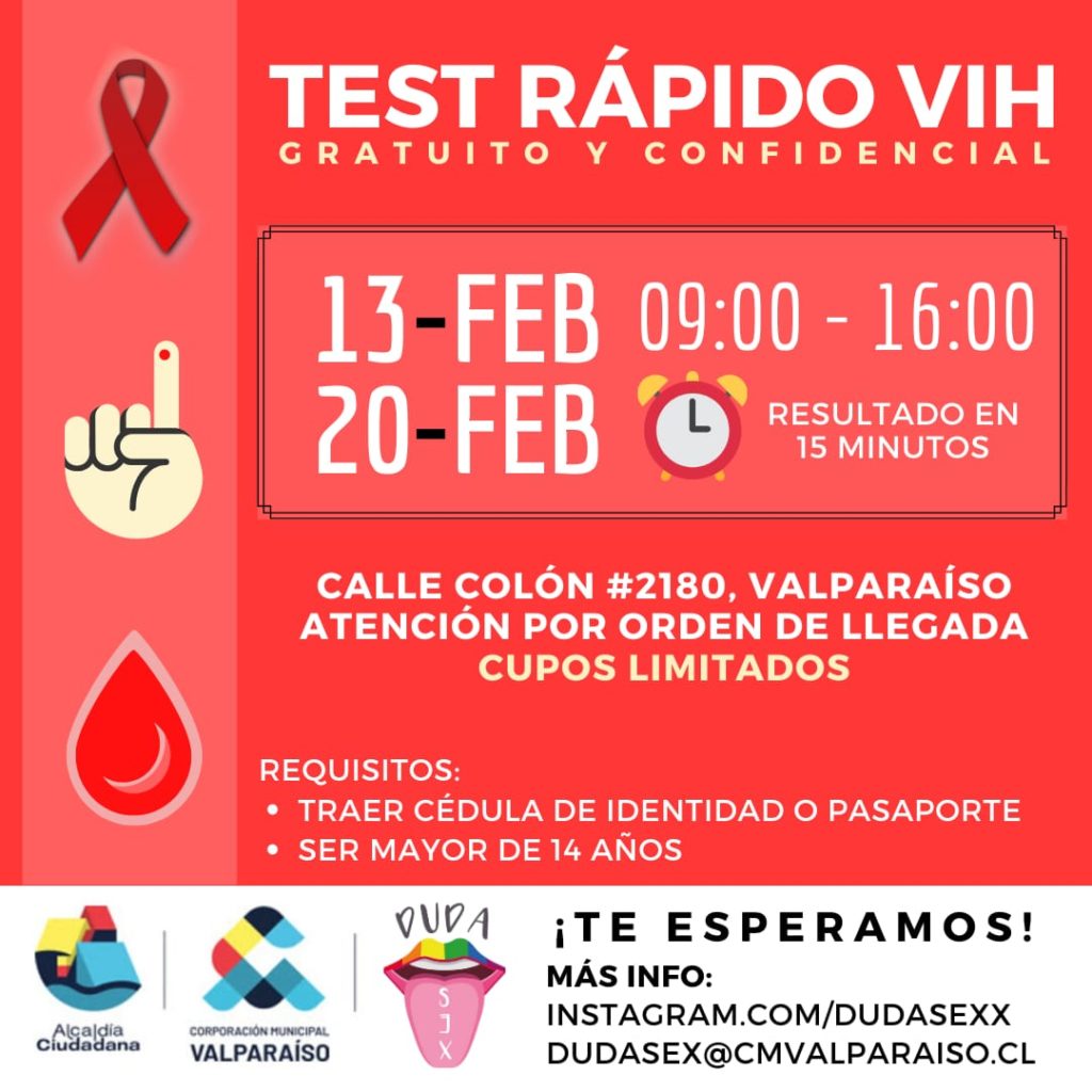 Área de Salud Municipal de Valparaíso aplicará test rápido de VIH de ...
